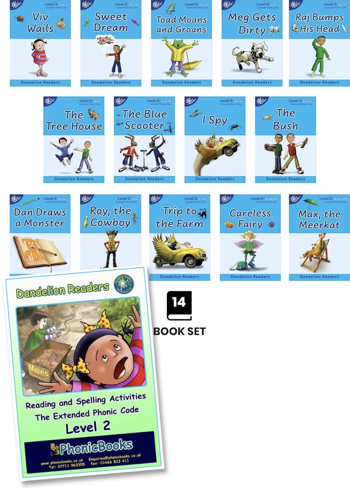 Dandelion Readers, Vowel Spellings, Level 2 Combo: 14 book set plus ...