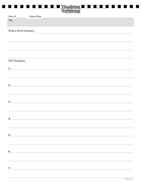 Visualizing and Verbalizing Student Response Forms: set of 50 | Silvereye